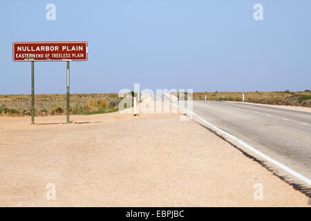Eastern End of Treeless Plain Sign, The Nullarbor Plain, South ...