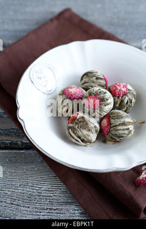Green chinese tea balls Stock Photo - Alamy
