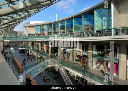 Liverpool One Shopping Mall Complex Liverpool England UK at twilight ...