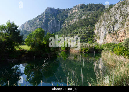arm of a river at Daylan river delta, Turkey, Anatolia, Dalyan, Kaunos ...