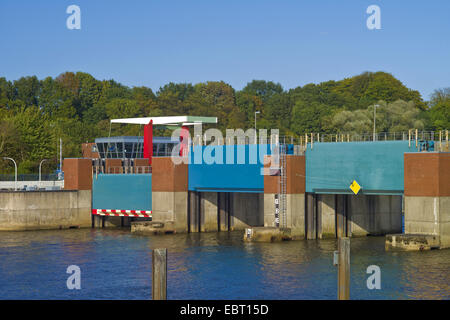 Lesum Barrage in Bremen-Grohn, Germany, Bremen Stock Photo - Alamy