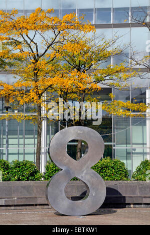 House number eight, stainless steel number, sculpture, number sculpture ...