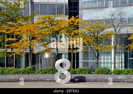 House number eight, stainless steel number, sculpture, number sculpture ...