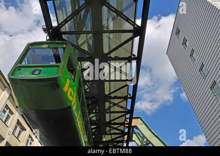Wuppertaler Schwebebahn, Wuppertal Floating Tram over Wupper river ...