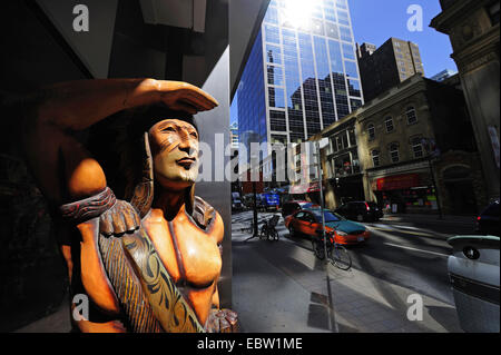 Canada, Ontario Native aboriginal Indian Chief of the Huron Tribe at ...