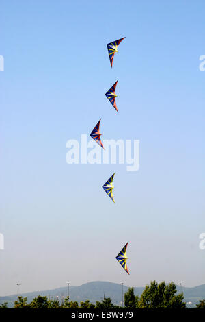five kites at the sky Stock Photo - Alamy