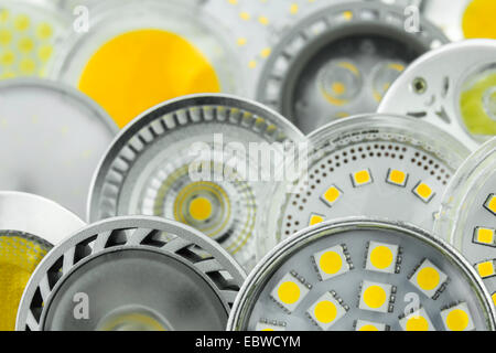 some GU10 LED bulbs with different sizes of chips and cooling Stock ...