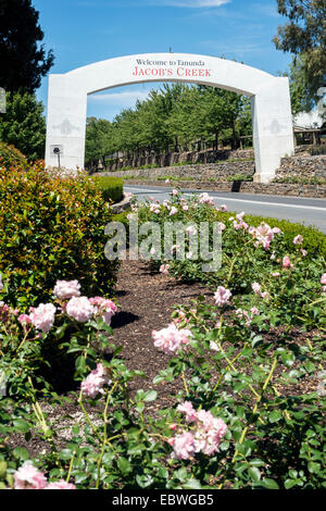 Tanunda town centre in the Barossa Valley, historic heritage building E ...