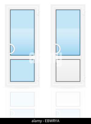 plastic transparent doors illustration isolated on white background ...