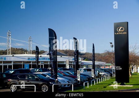 Sign outside of Lexus Car dealership, Cardiff, Wales Stock Photo - Alamy