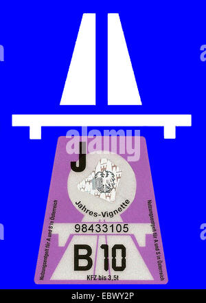 AUTOBAHNVIGNETTE . HIGHWAY TOLL Stock Photo - Alamy