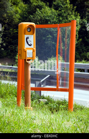 SOS telephone, roadside emergency telephone, call box, along the Stock ...