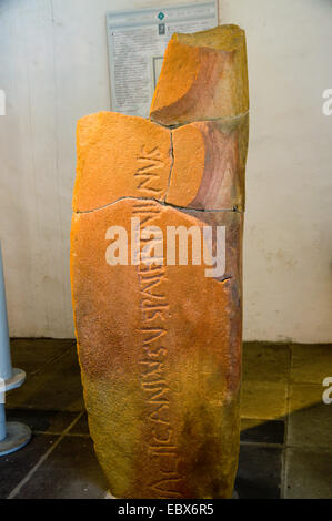 Ancient Celtic Stone at Margam Museum, Margam, Port Talbot, Wales, UK ...