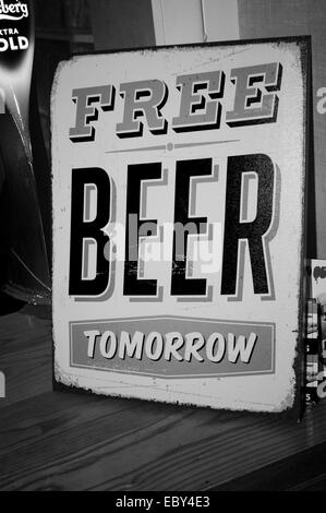 Free beer tomorrow Stock Photo - Alamy