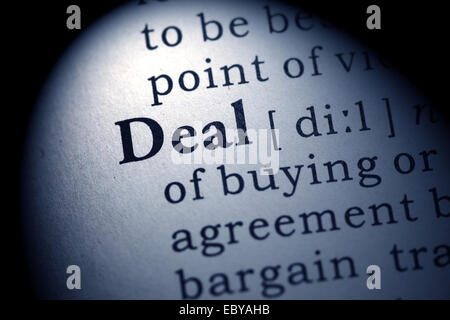 Fake Dictionary, Dictionary definition of the word deal Stock Photo - Alamy
