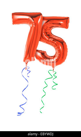 Sign with a number, 75 Stock Photo - Alamy