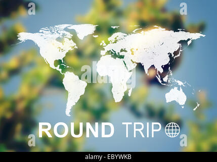 Round Trip header Stock Photo - Alamy