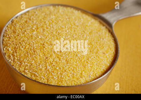 Coarse ground corn meal for polenta, sometimes called corn grits Stock ...