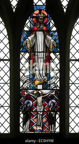 Window in St. Edmund`s Church, Egleton, Rutland, England, UK Stock ...