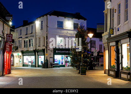 Beverley town centre at dusk, Humberside, East Yorkshire, England UK ...