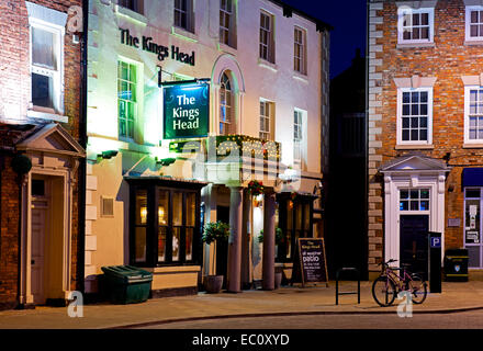 Beverley town centre at dusk, Humberside, East Yorkshire, England UK ...