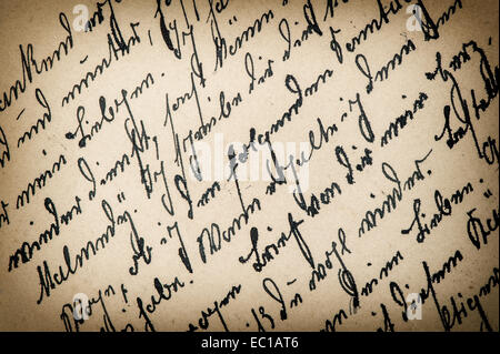 Handwritten card in latin language with the blessing of Pope Pius IX ...