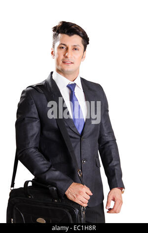 1 indian Salesperson man standing Pose Stock Photo - Alamy