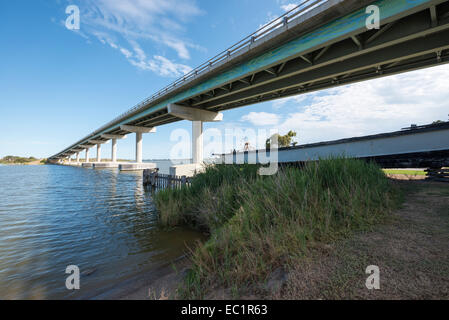 The Hindmarsh Island Bridge and Goolwa dock, South Australia Stock ...