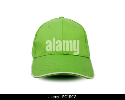 Green Baseball cap isolated on white background Stock Photo - Alamy