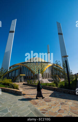 Haja Aymani Kadyrova mosque in Argun, Chechnya, Caucasus, Russia Stock ...