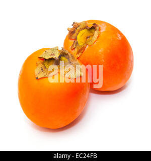 Sharon fruit or Persimon fruit isolated on a white studio background ...
