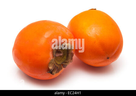Sharon fruit or Persimon fruit isolated on a white studio background ...