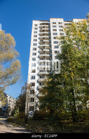block of flats on Heroes of Stalingrad Street in Pripyat abandoned city ...