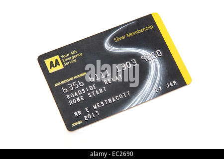 An AA Automobile association membership card close up Stock Photo - Alamy