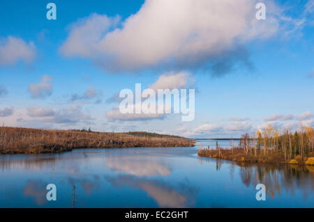 Lake landscape in Northern Quebec Stock Photo - Alamy