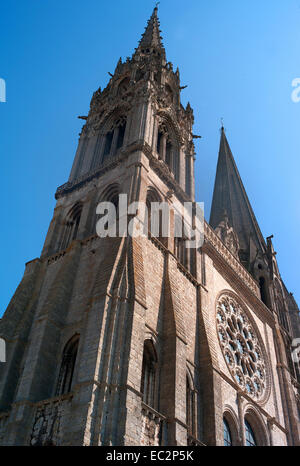 The famous cathedral of Chartres-front view, France Stock Photo - Alamy