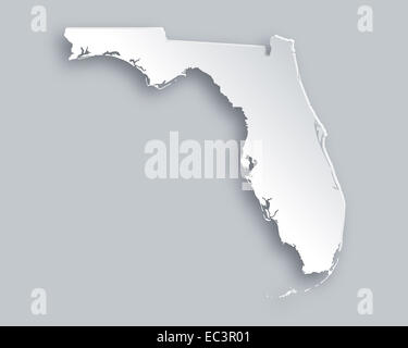 3d map of Florida Stock Photo - Alamy