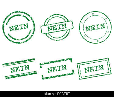 Stamp - NEIN Stock Photo - Alamy
