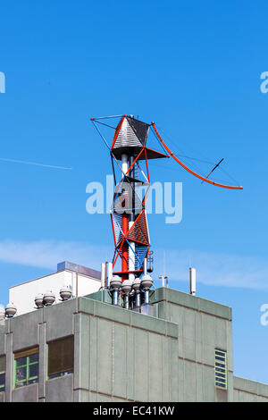 sign, signal, house, building, objects, wall, outdoor, outside, antenna ...