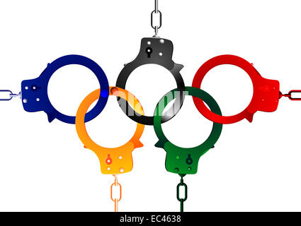 Handcuffs forming Olympic Rings Stock Photo: 76309949 - Alamy
