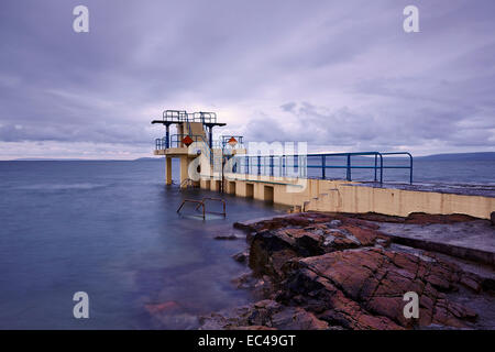 Blackrock Diving Tower is a pier with several diving platforms at ...