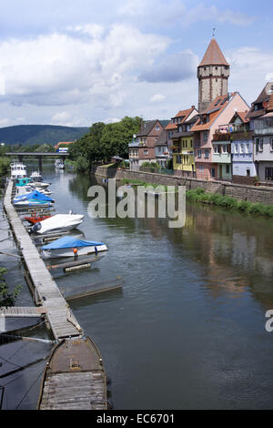 Romantic Tauber Valley near Wertheim, Main-Tauber district, Baden ...