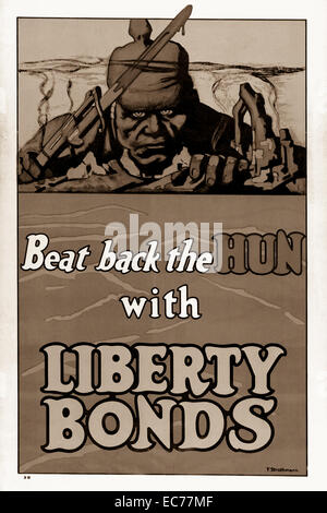 Poster, Beat Back the Hun with Liberty Bonds, WW1 Stock Photo - Alamy