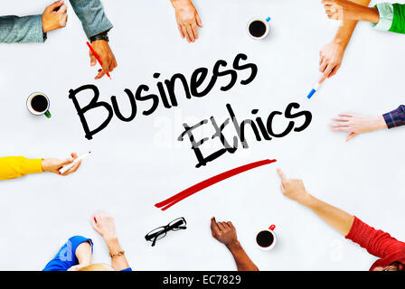 Work ethics issues and concepts word cloud illustration. Word collage ...