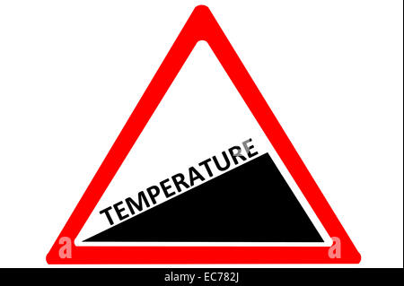 Vector high temperature warning sign, extreme hot temperature Stock ...