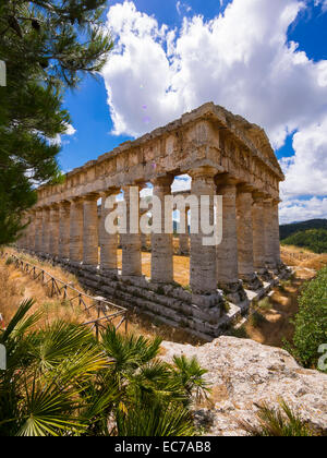 Italy Sicily Catafalmi Temple complex of the Elymians of Segesta Stock ...