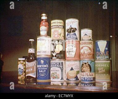 Canned and Bottled Foods Stock Photo - Alamy