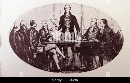 First Secretary of Treasury Alexander Hamilton. Qualitative portrait ...