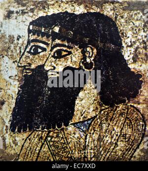 Assyrian wall painting from Til Barsip (now Tell Ahmar), Syria, from ...