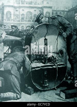 Sea mine in World War I, 1921 Stock Photo - Alamy